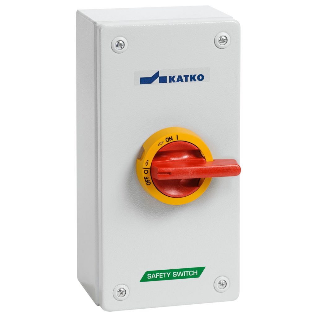 KATKO KET 3100 YR T4 3 Pole 100 Amp IP65 Yellow and Red Sheet Steel ...